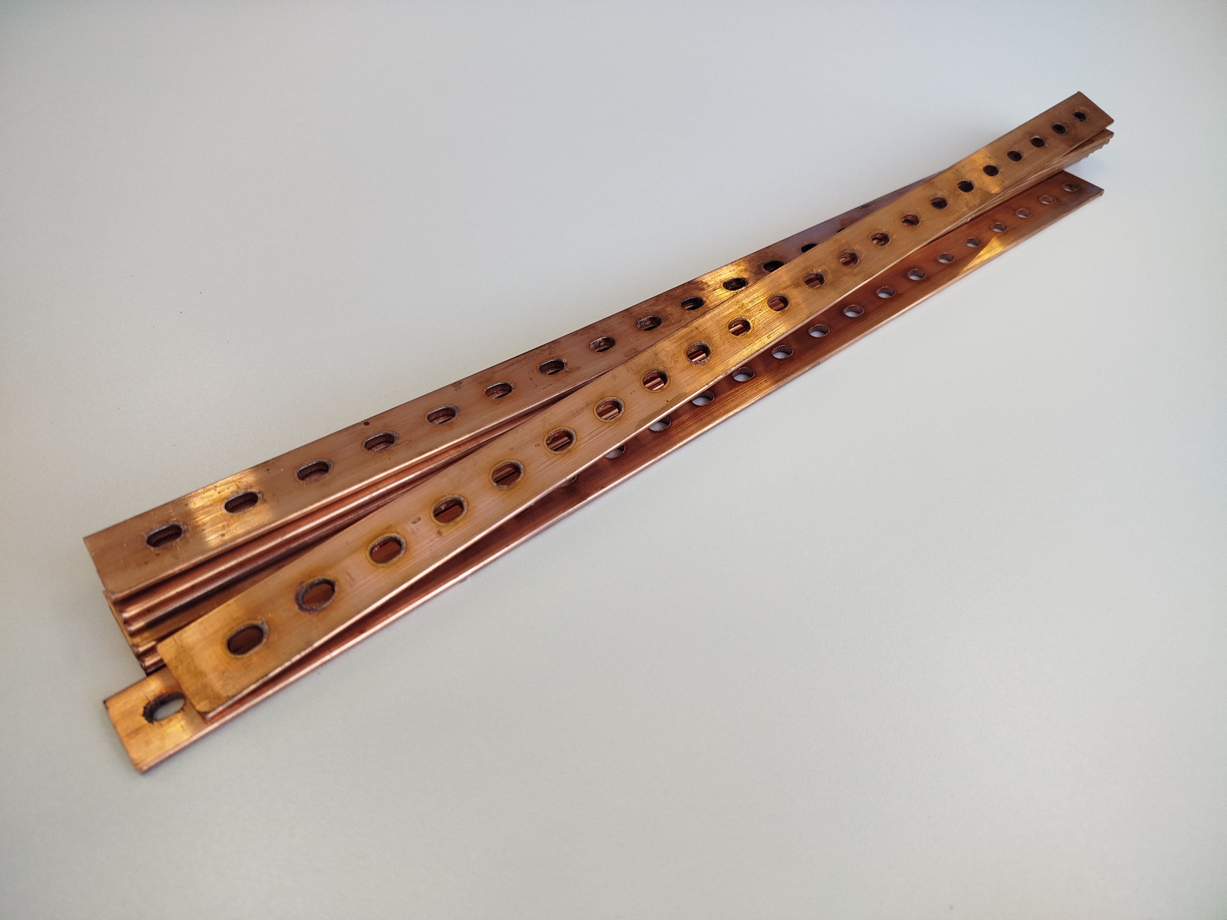 Slotted Copper Busbar 0.5m